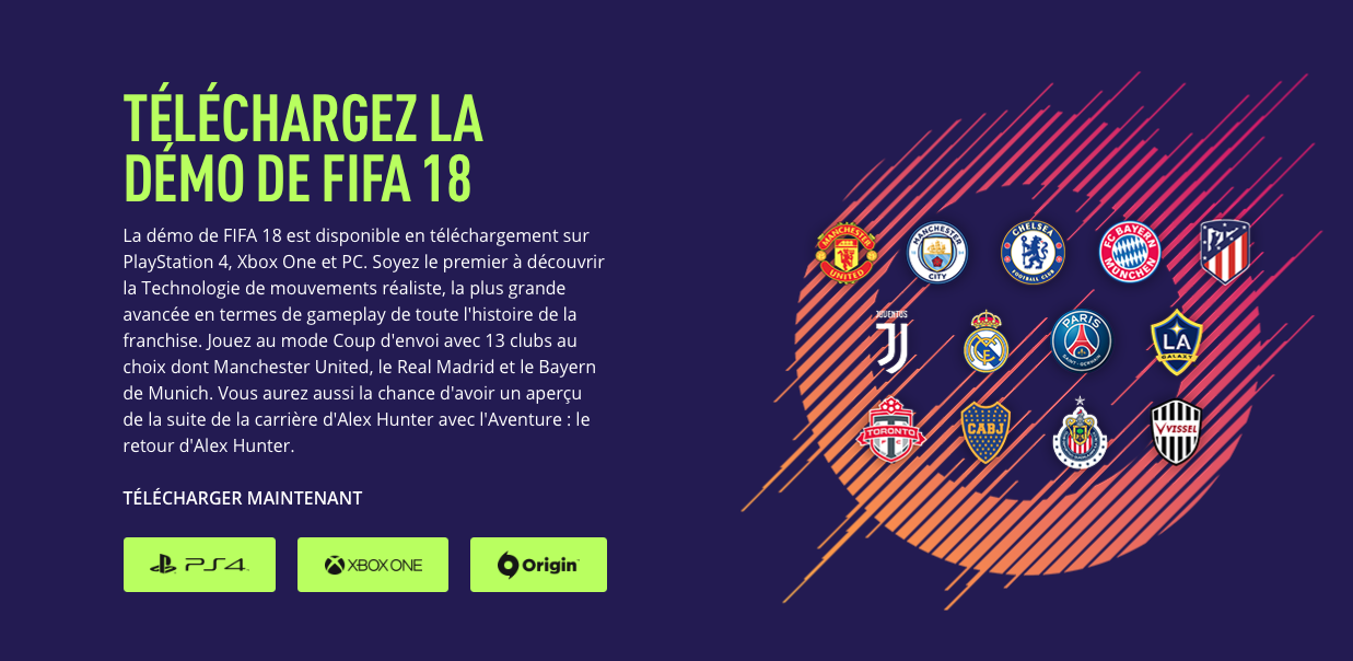 FIFA 18 – Démo disponible gratuitement en téléchargement